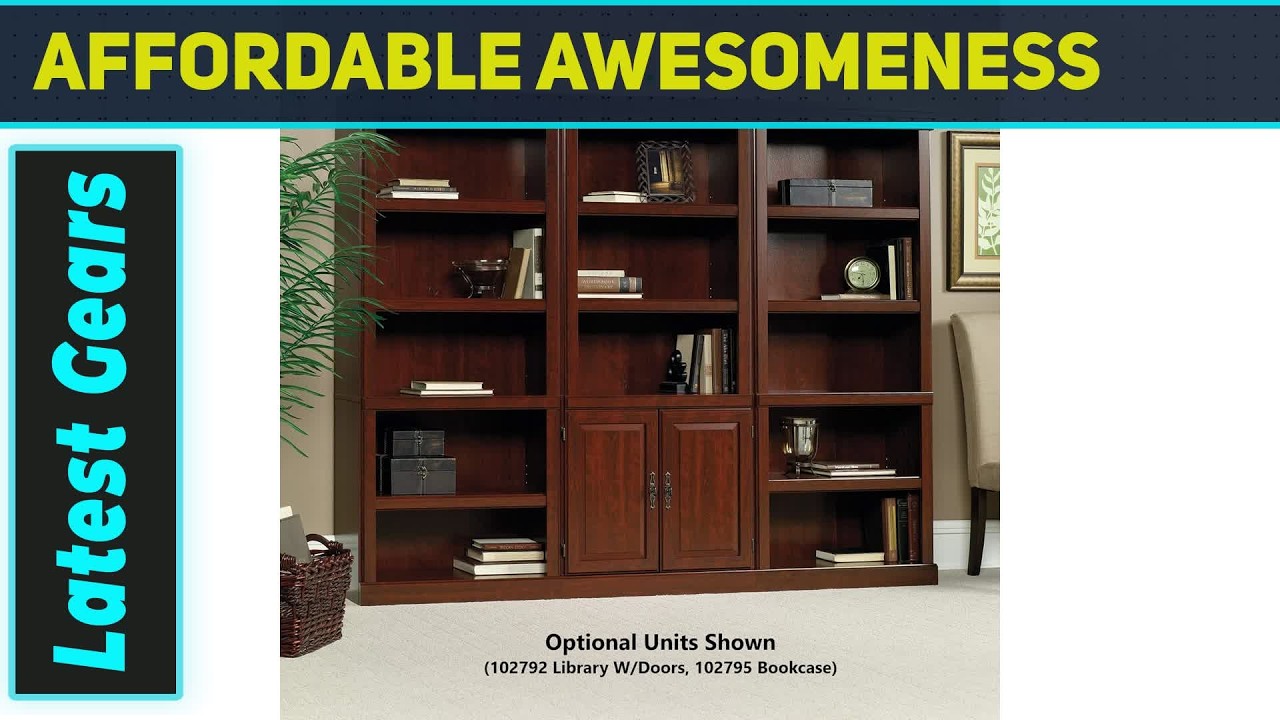 Sauder Heritage Hill Library with Doors – Best Classic Wooden Bookshelf