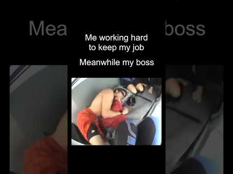 Me working hard to keep my job. Meanwhile my boss… #meme #funny