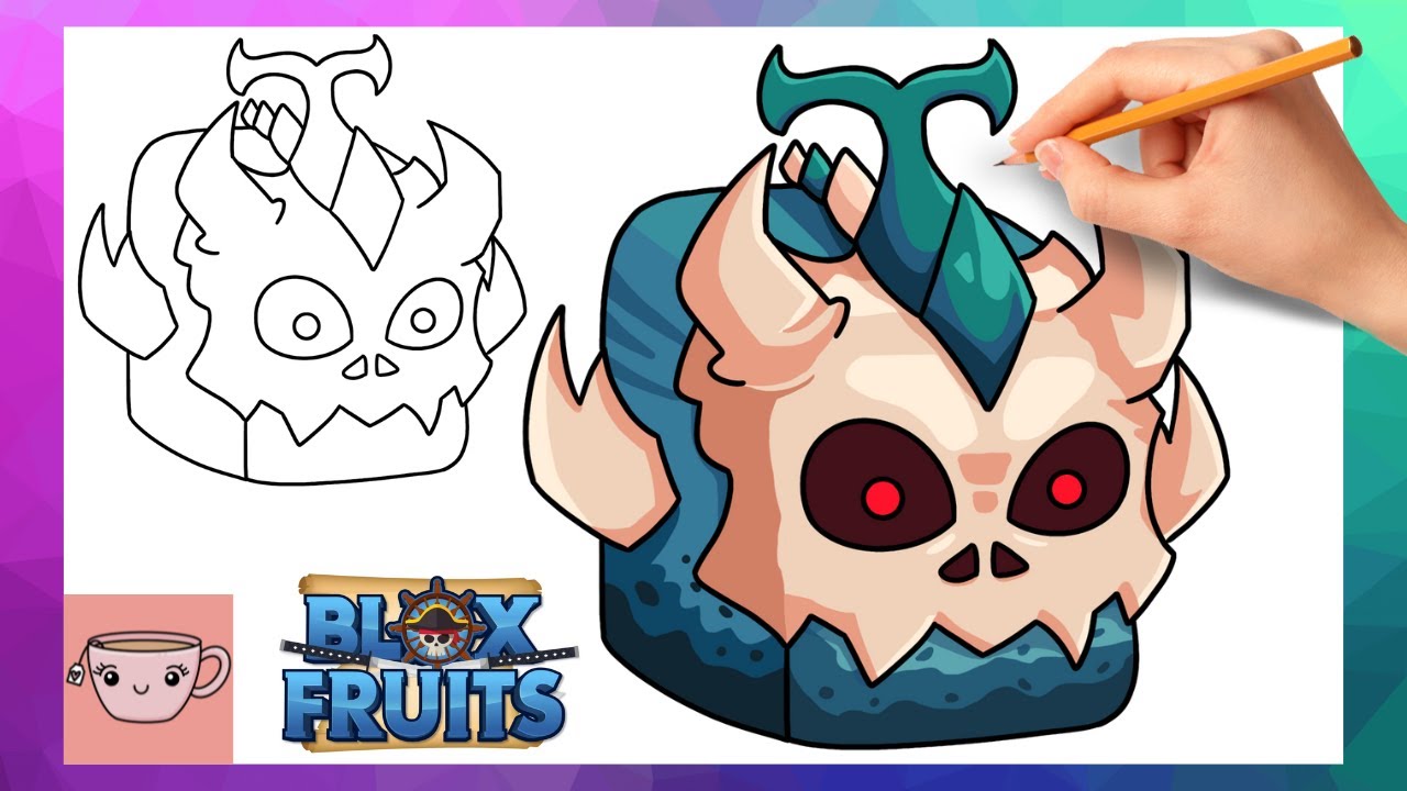 How To Draw T-Rex Fruit from Blox Fruits | Easy Drawing Tutorial