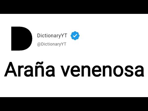 Araña venenosa Meaning in English