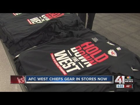 AFC West Chiefs gear in stores now
