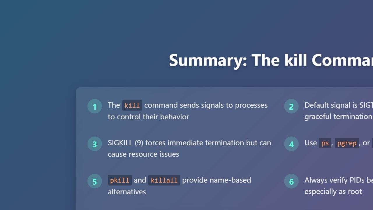 🔥 Linux Kill Command Tutorial: Terminate Processes Like a Pro!