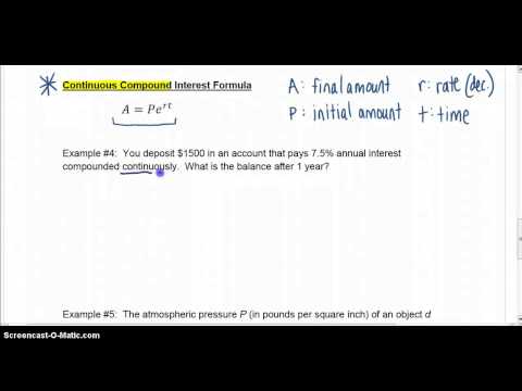Unit 5 Day 4 The Number e