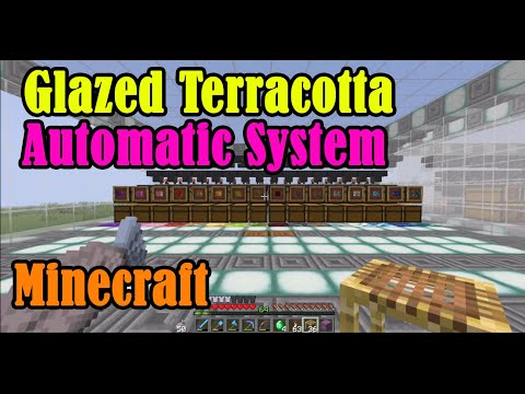 Minecraft - How to Make Glazed Terracotta Automatic System / Farm Guide #minecraft