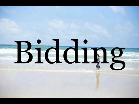 How To Pronounce Bidding๐๐๐๐๐๐Pronunciation Of Bidding