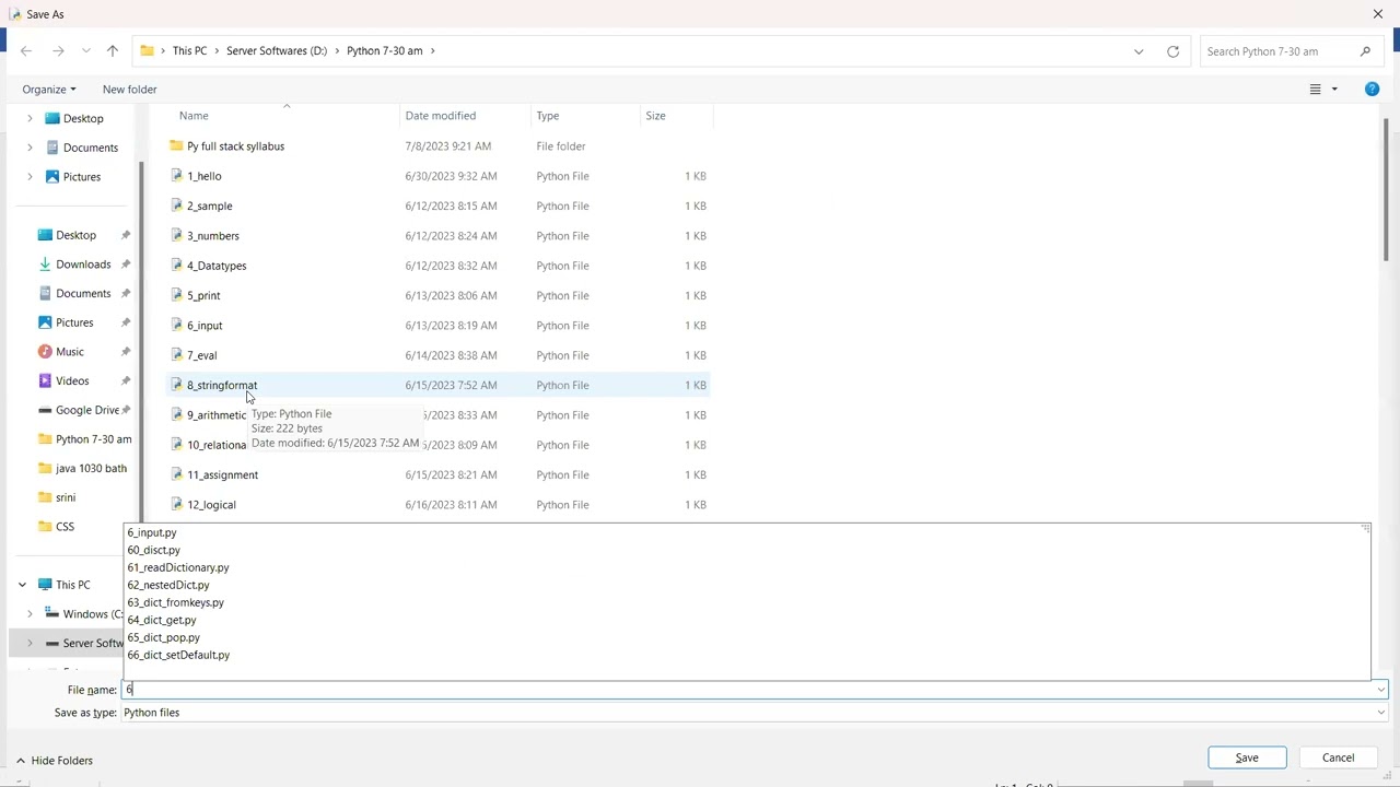 Python directory - Free Python Full Stack Tutorial by lokesh jammugani