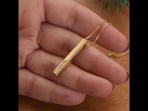 3D Bar Necklace@MyNameNecklace.com | The Perfect Personalized Gift
