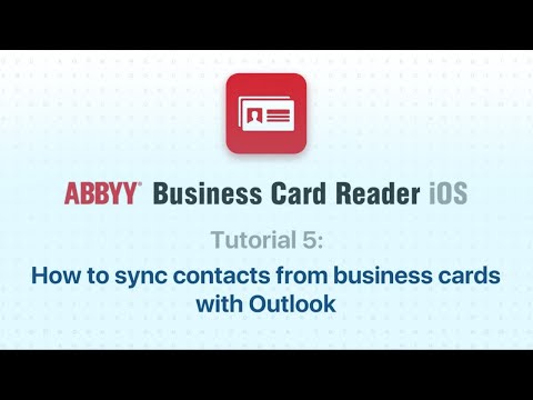 ABBYY Business Card Reader (ABBYY BCR) - How to sync business cards with Outlook