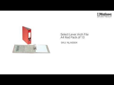 Select Lever Arch File A4 Red Pack of 10 NLA0004