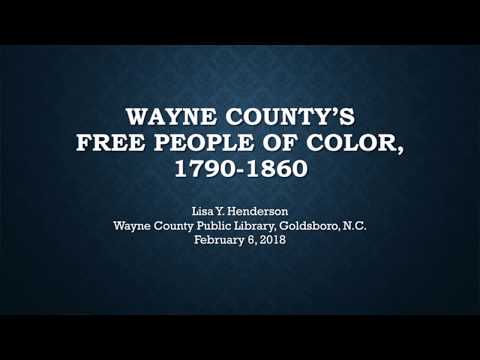 Wayne County's Free People Of Color - Lisa Henderson
