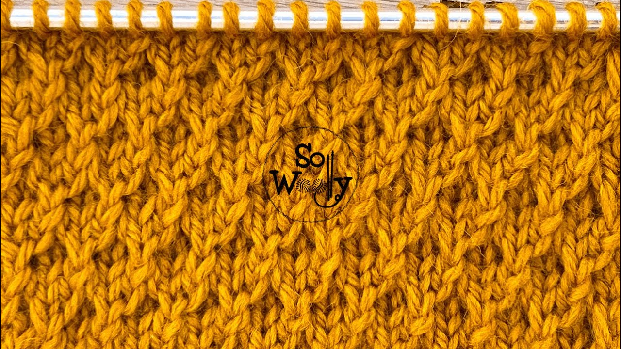 How to Knit the Easiest Diamond Stitch Pattern (short repeat: 2 steps only!) - So Woolly