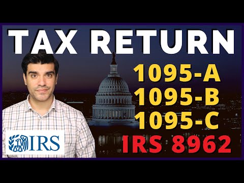 IRS Tax Return 2022: Tax Form 1095A, B, C, FTB 3895, Form 8962. Health Ins Tax Credit (Covered CA)