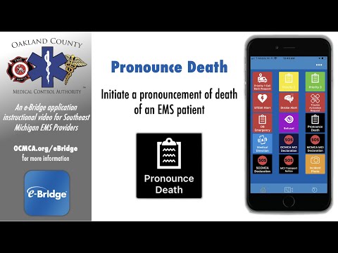 Pronounce Death - an e-Bridge how to video for OCMCA EMS providers
