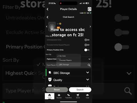 How to access sbc storage on ea fc 25! #eafc25 #eafc #fifa