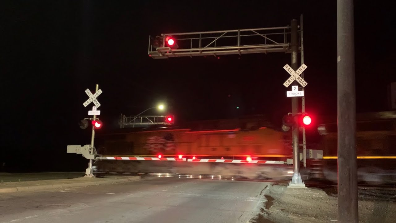 UP 8775 Manifest Freight Train South - E. Alpine Avenue Railroad Crossing, Stockton CA