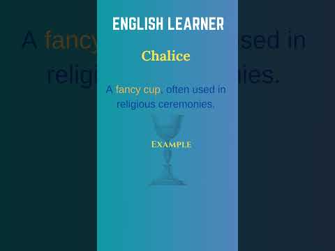 English Word - Chalice - Meaning With An Example #englishwords #english #chalice