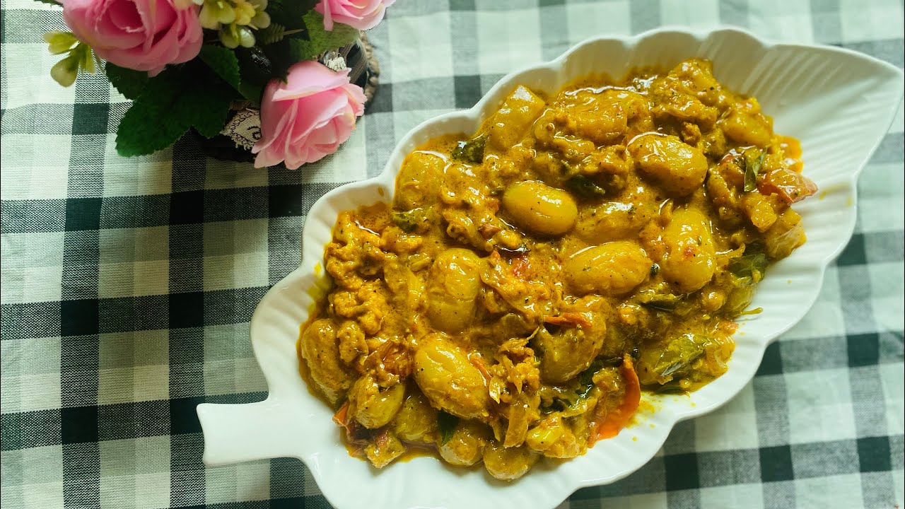 Rambutan fruit recipe || sweet and sour rambutan curry