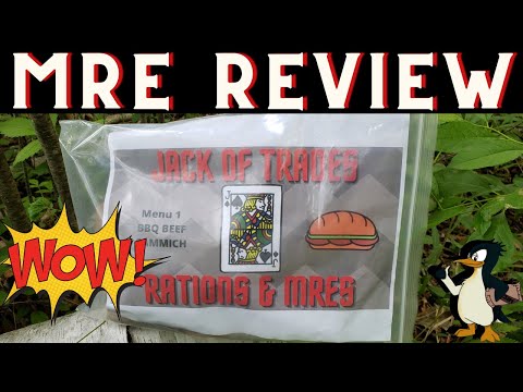 MRE Review JackofTrades Ration Menu 1 BBQ Sandwich.