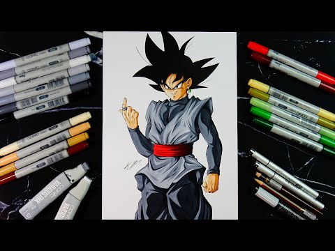 How to Draw GOKU BLACK | Step by Step Drawing Tutorial