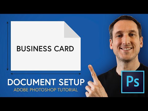 How to set up a Business Card document in Adobe Photoshop