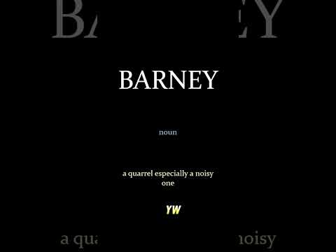 Barney # How to pronounce and meaning of the word #learnenglish #vocab #vocabulary #english learn
