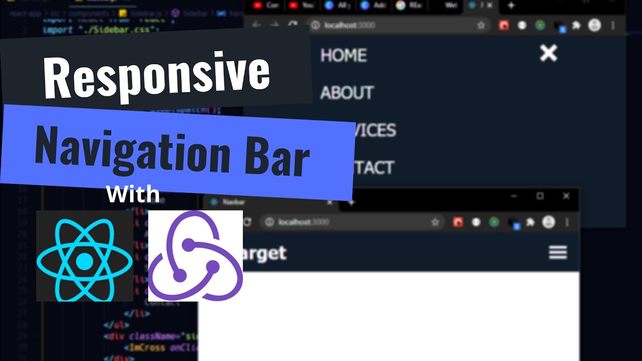Fully Responsive Navbar with React and Redux