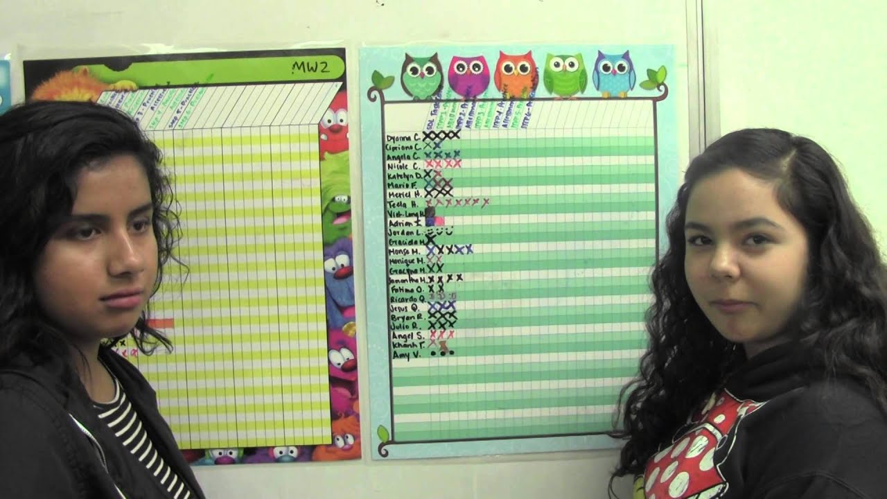 Students Using Class Progress Chart
