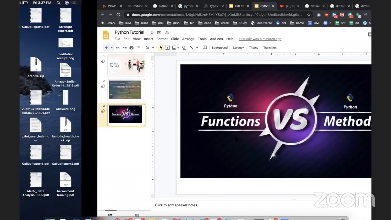 Difference between function and method