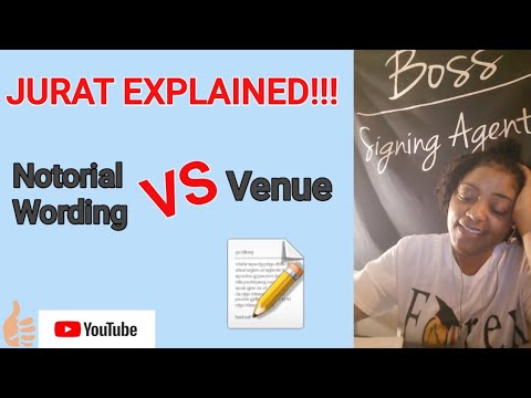 Notorial Wording VS Venue | How to complete a Jurat