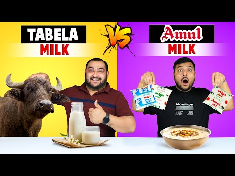 Tabela Milk Vs Amul Milk | Milk Comparison | Food Challenge | Viwa Food World