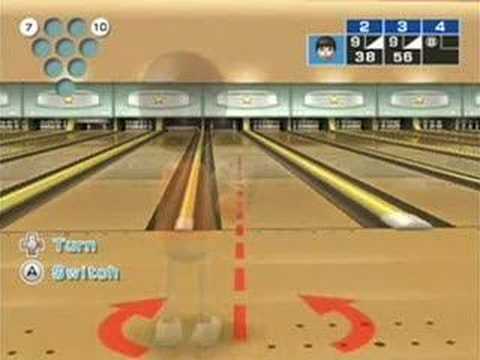wii sports wii bowling 7-10 split conversion perfect