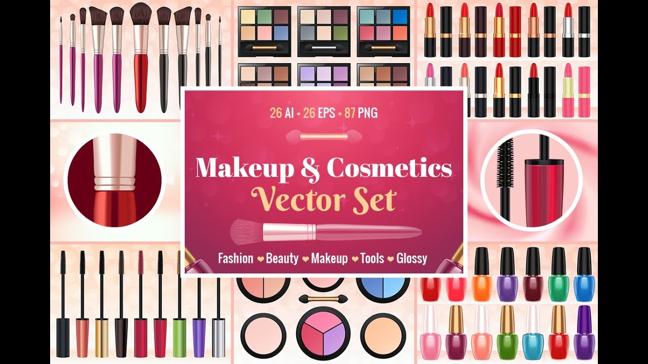 Makeup & Cosmetics Vector Set