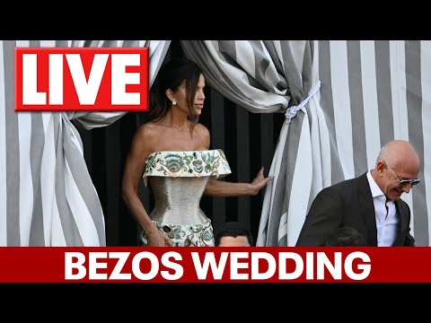 LIVE: Jeff Bezos & Lauren Sanchez Venice wedding stakeout - celebs head to glamorous ceremony