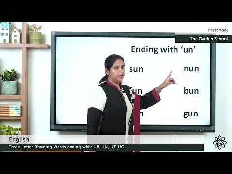 Prep 2 English Three Letter Rhyming words ending with UB, UN, UT, UG | Explained in Malayalam