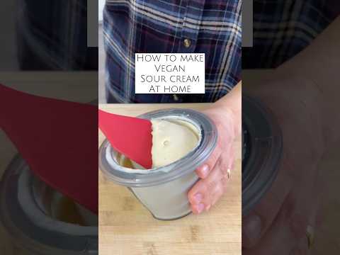 4 Ingredient Vegan Sour Cream Recipe | Easy Plant Based Recipes to Kick Off Veganuary #veganrecipes