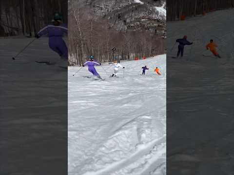 Spring Skiing Retro Stowe Vermont #skitheeast #springskiing #skivermont #bornfromice #springfashion