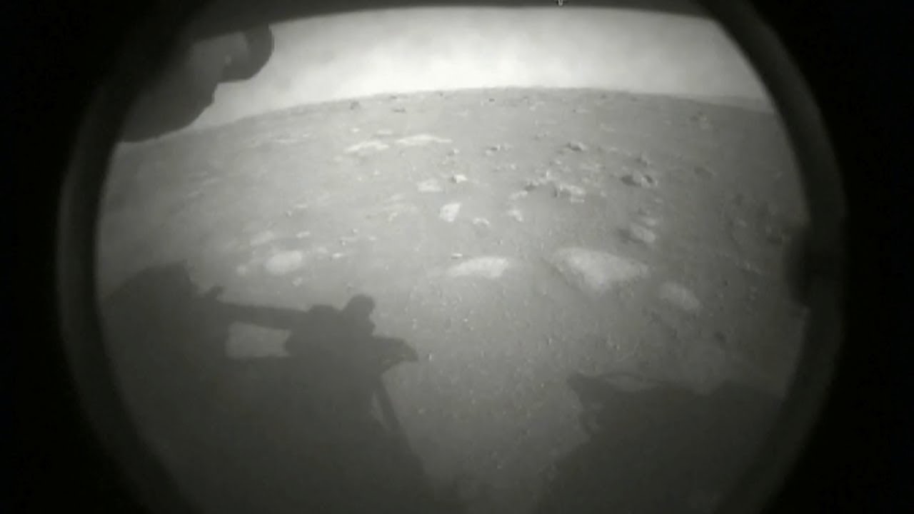 Mars landing: Nasa Perseverance rover sends back first image as it ...