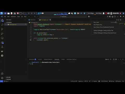 Keylogger script using python