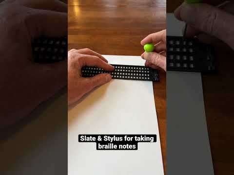 Slate & Stylus for Taking Braille Notes #blind #braille #notes