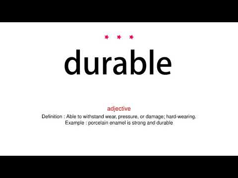 How to pronounce durable - Vocab Today