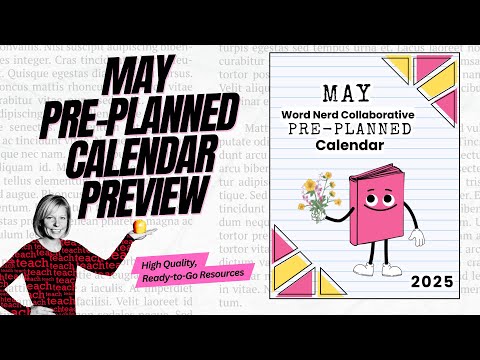 2025 May Pre Planned Calendar Walk Through