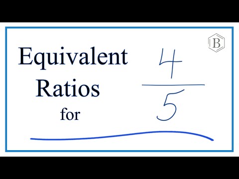 Equivalent Ratios for 4/5 (Four-Fifths)