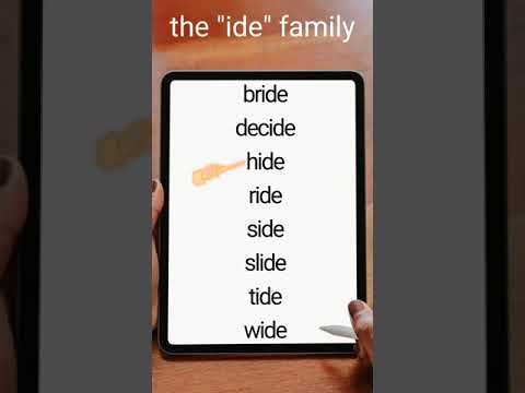 ⚡LEARN ENGLISH FAST|| WORD FAMILIES|| THE "ide" FAMILY⚡