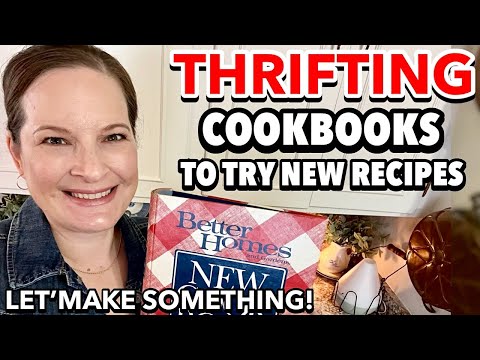 THRIFTING cookbooks to try new recipes! Let’s use THRIFTED kitchen finds to bake some easy crisp!