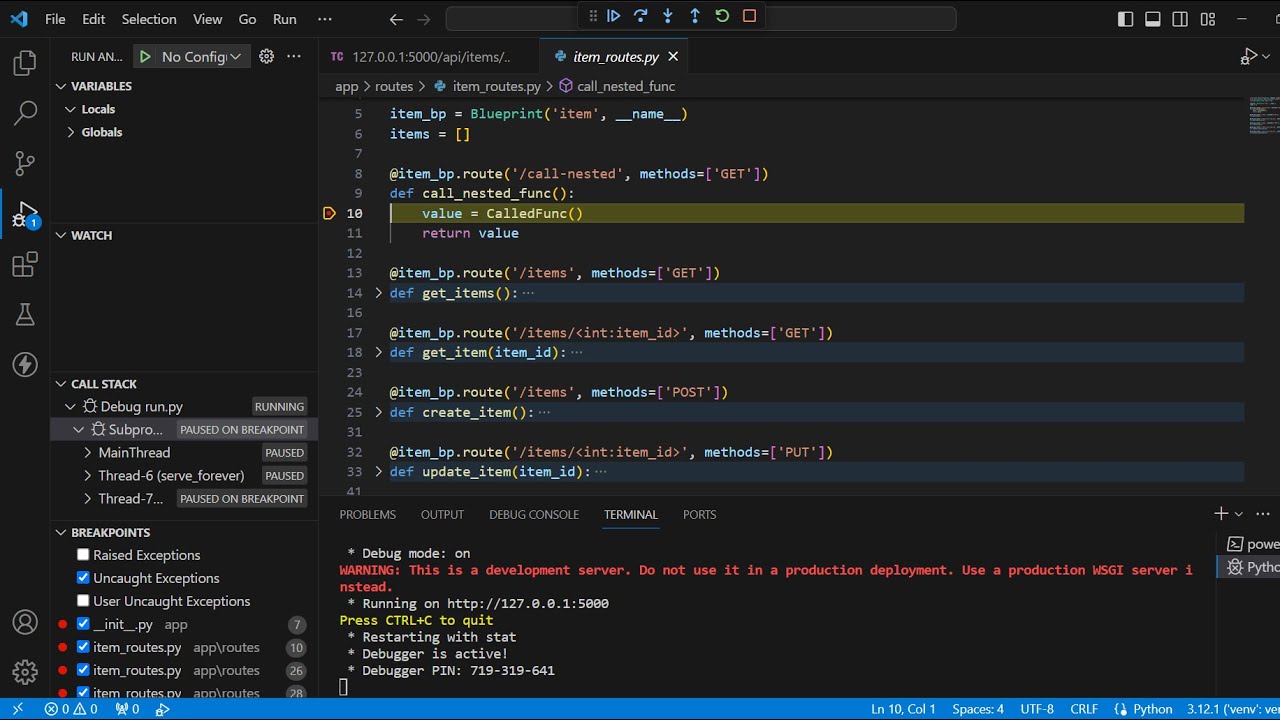 How to  Debug Python Flask Application in Visual Studio Code | Tracing the request flow