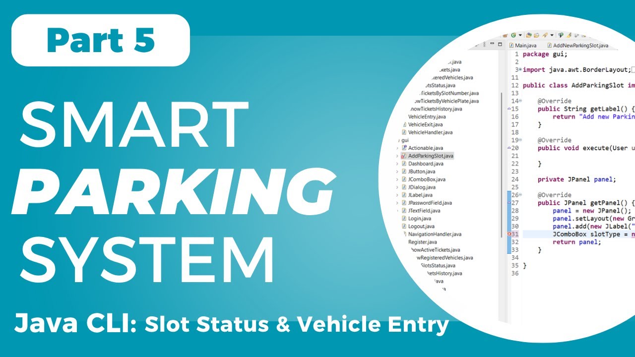 Smart Parking System using Java, OOP - CLI: Show Slots & Vehicle Entry (Part 5)