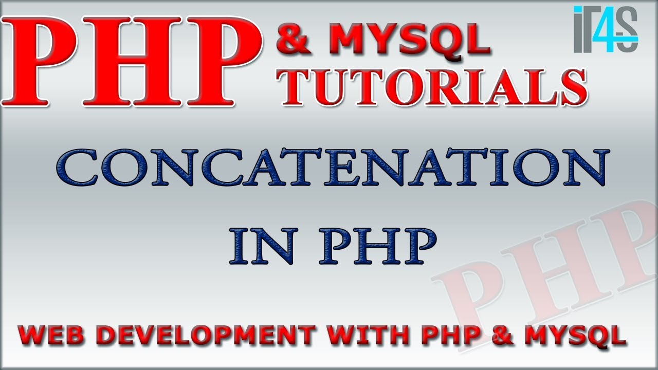 PHP Tutorial | Concatenation of strings in PHP