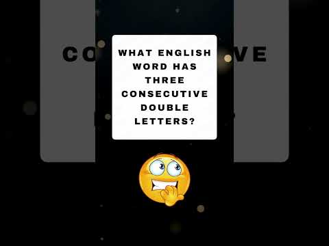 What English Word Has Three Consecutive Double Letters? 🤔
