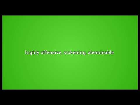 Loathsome Meaning