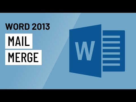 Word 2013: Mail Merge
